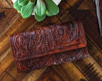 Hand Tooled Wallet | Etsy