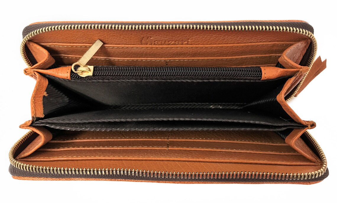 Brown Leather Wallet Handmade Wallet Hand Painted Wallet - Etsy