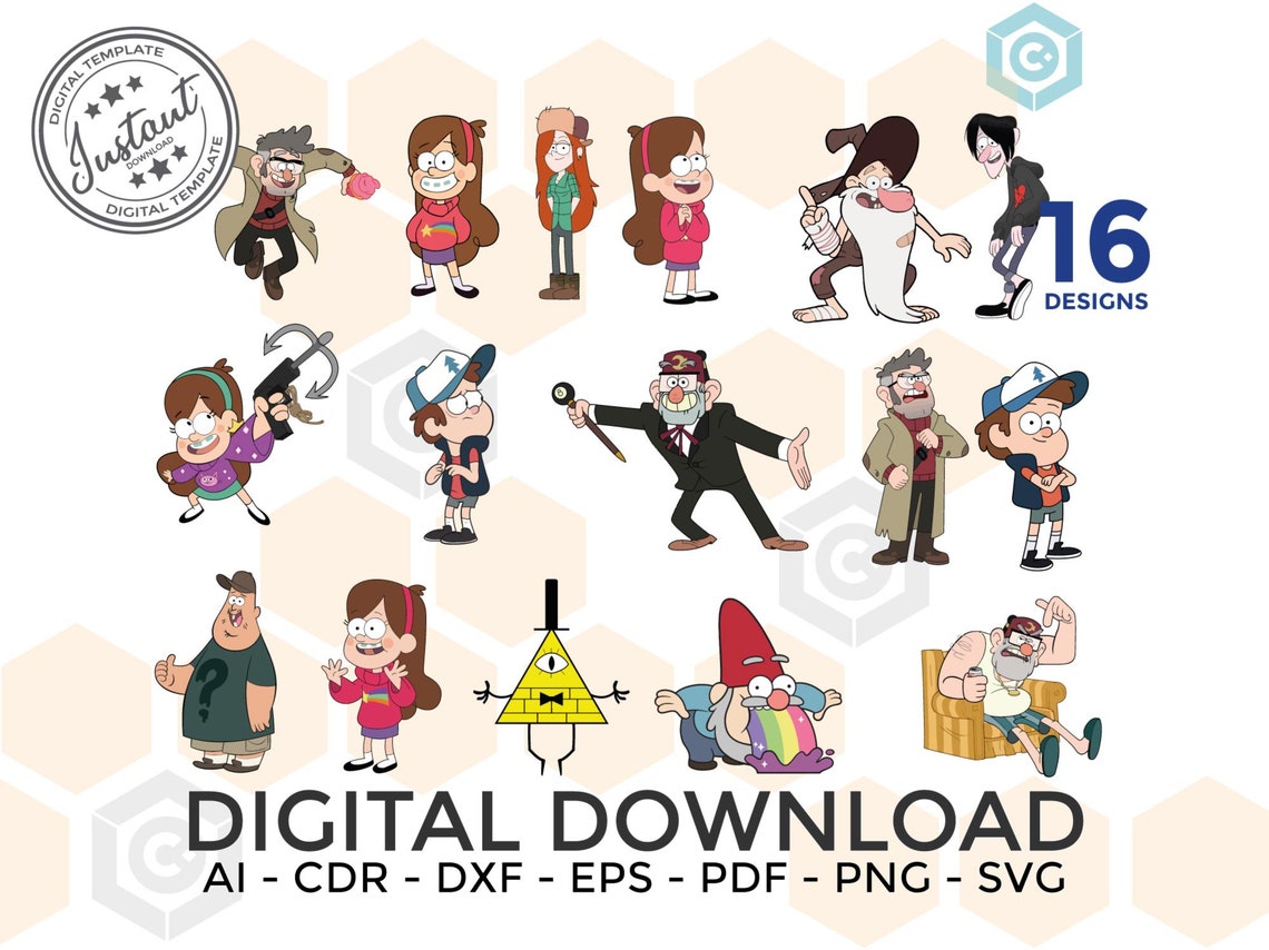 High-quality Gravity Falls Vector Images for Laser Cutting and Crafting ...