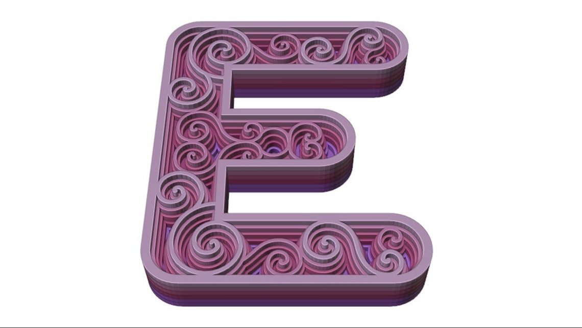 Layered Alphabet - Layered Letters Svg - Layered Floral Alphabet SVG ...