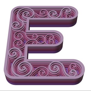 Layered Alphabet - Layered Letters Svg - Layered Floral Alphabet SVG ...