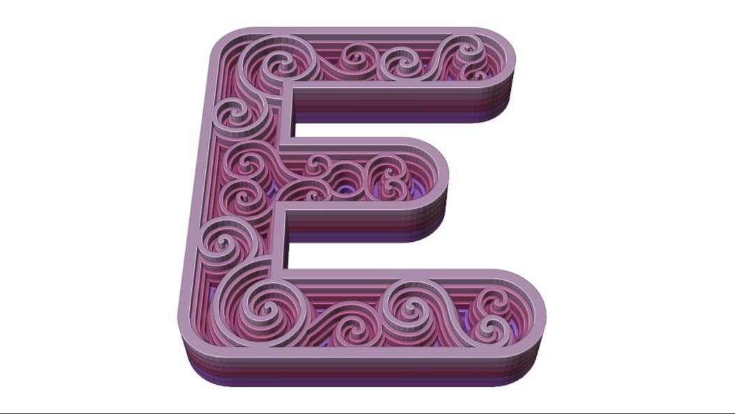 Layered Alphabet Layered Letters Svg Layered Floral | Etsy