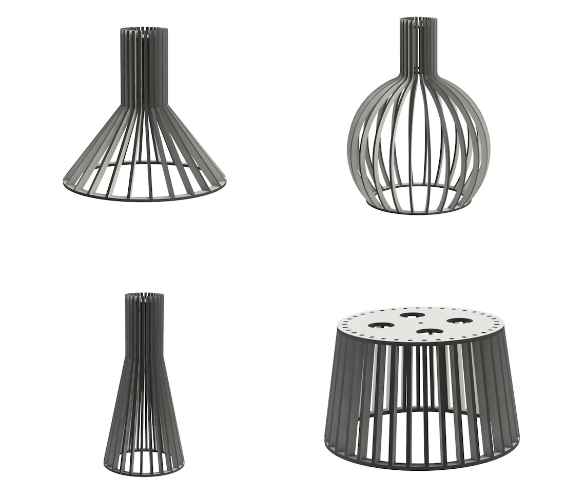 Laser Cut Vector, Laser Cut Lamp Files, Wooden Hanging Lamps Shades ...