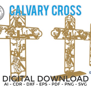 EASTER Calvary Cross, Cruz Calvario Laser Cut, Laser Cut Patterns ...
