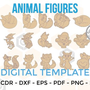 TIERE für LASERCUT geschnitten Dateien Clipart Silhouette Dxf Eps Png ...