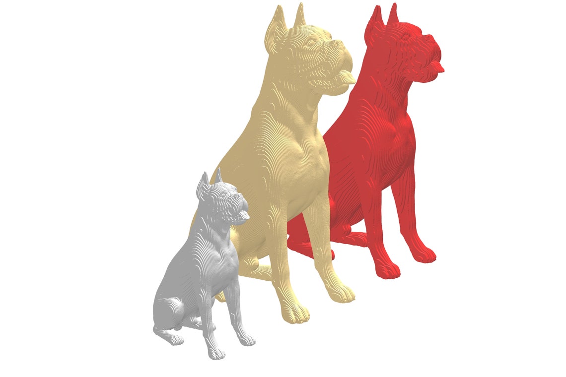 BOXER 3d Sculpture Laser Cut Vector FILE Cdr Dxf Eps for | Etsy