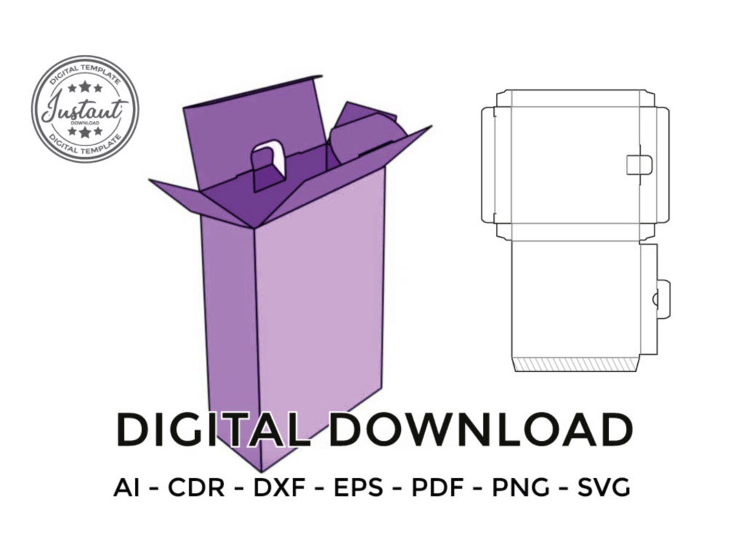 Box Template, Tuck Flap Box, Rectangular Box With Tuck Flap, Gift Box ...