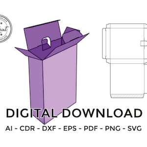 Box Template, Tuck Flap Box, Rectangular Box With Tuck Flap, Gift Box ...