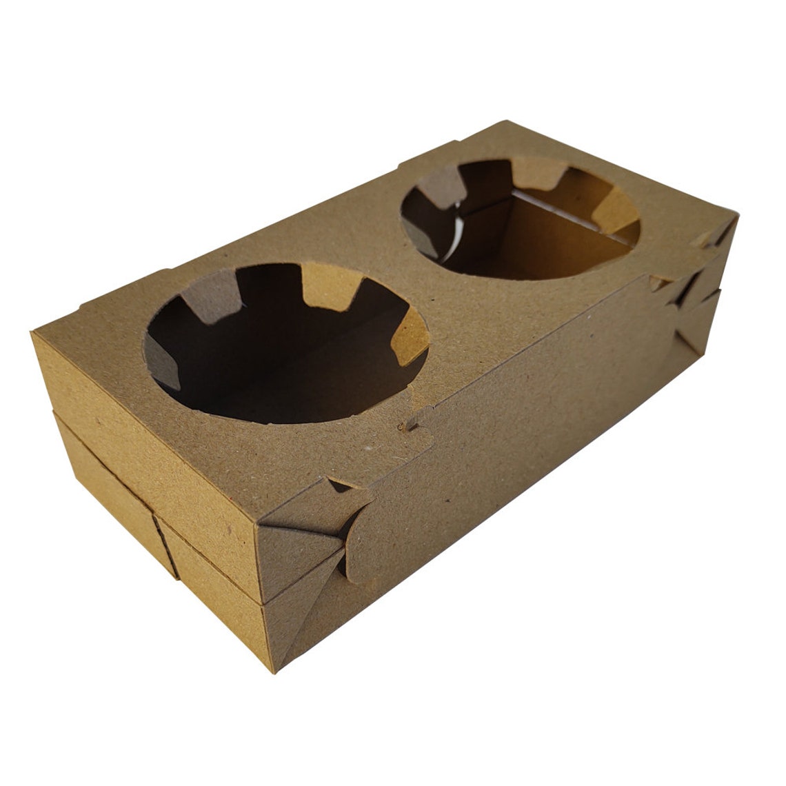Cardboard Cup Holder, Coaster Box Template, Coffee Box, Double ...