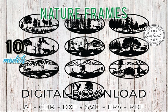 Nature Frames Wild Nature Laser Cut Laser Cut Patterns - Etsy