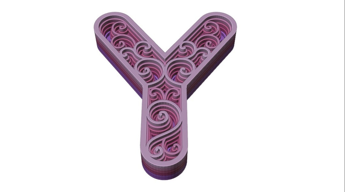 Layered Letter Layered Letter Svg Layered Floral Alphabet - Etsy