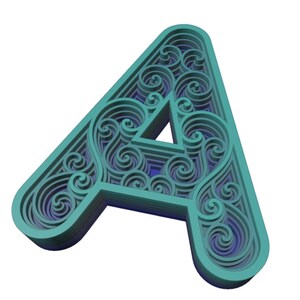 Layered Alphabet - Layered Letters Svg - Layered Floral Alphabet SVG ...