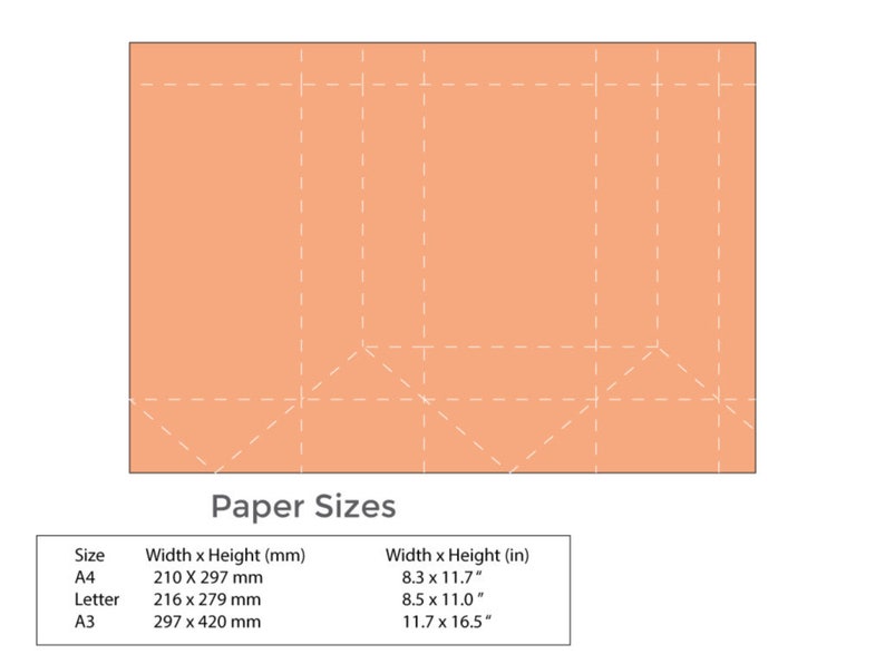 Paper Bag Template Rectangular Bag Gift Bag Storage Bag - Etsy