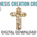 EASTER Genesis Cross, Cruz Genesis Creacion Laser Cut, Laser Cut ...