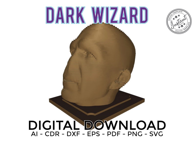 Dark Wizard With a DIY Cardboard Bust of He Who Shall Not Be - Etsy