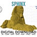 Sphinx Cardboard Sculpture, Laser Cut Vector, Dxf Files for Laser ...