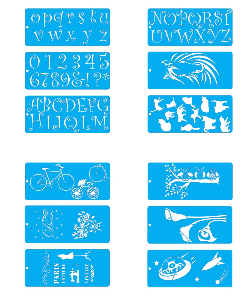 Laser Cut Vector File STENCIL SET Cdr Dxf Eps for Laser Cut - Etsy