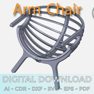 Plywood Chair Decor for Home 3D Puzzle 3D Model Vector Plan of the CNC ...