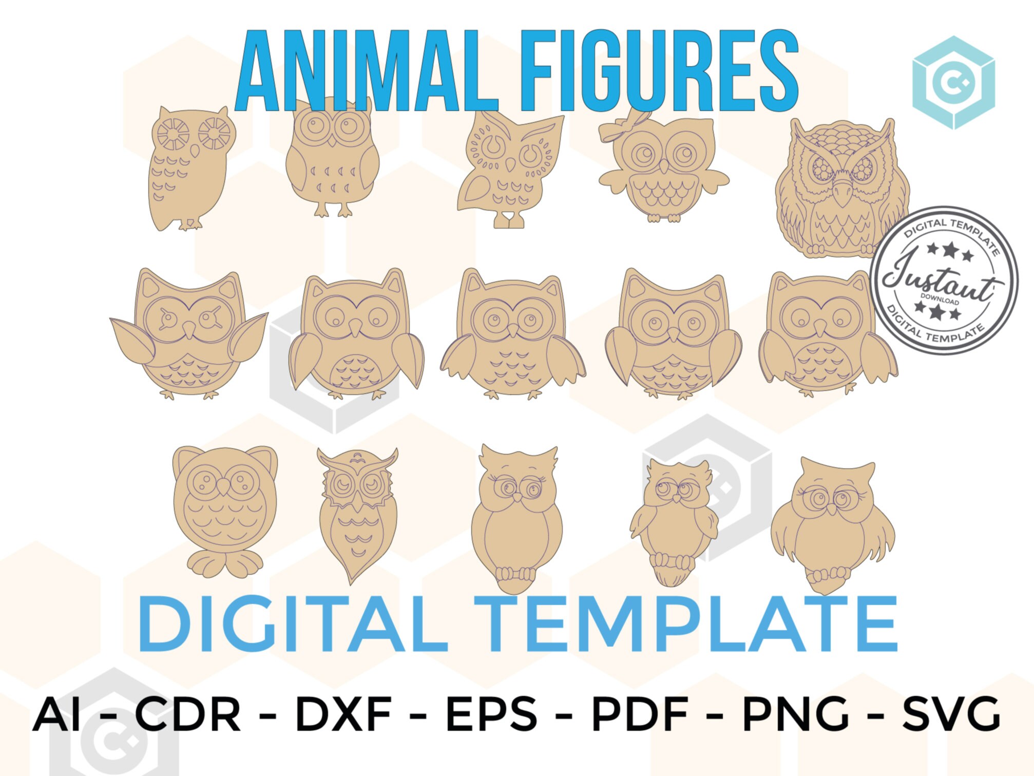 ANIMALS for LASERCUT Cut Files Clipart Silhouette Dxf Eps Png - Etsy