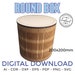Laser Cut Vector FILE Cdr Dxf Eps for Laser Cut or Cnc Router ROUND BOX ...