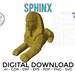 Sphinx Cardboard Sculpture, Laser Cut Vector, Dxf Files for Laser ...