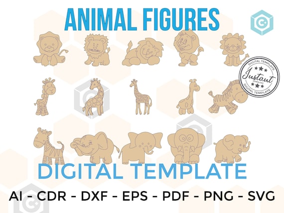 ANIMALS for LASERCUT Cut Files Clipart Silhouette Dxf Eps Png - Etsy UK