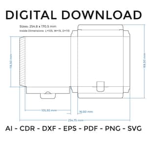 Box Template, Tuck Flap Box, Rectangular Box With Tuck Flap, Gift Box ...