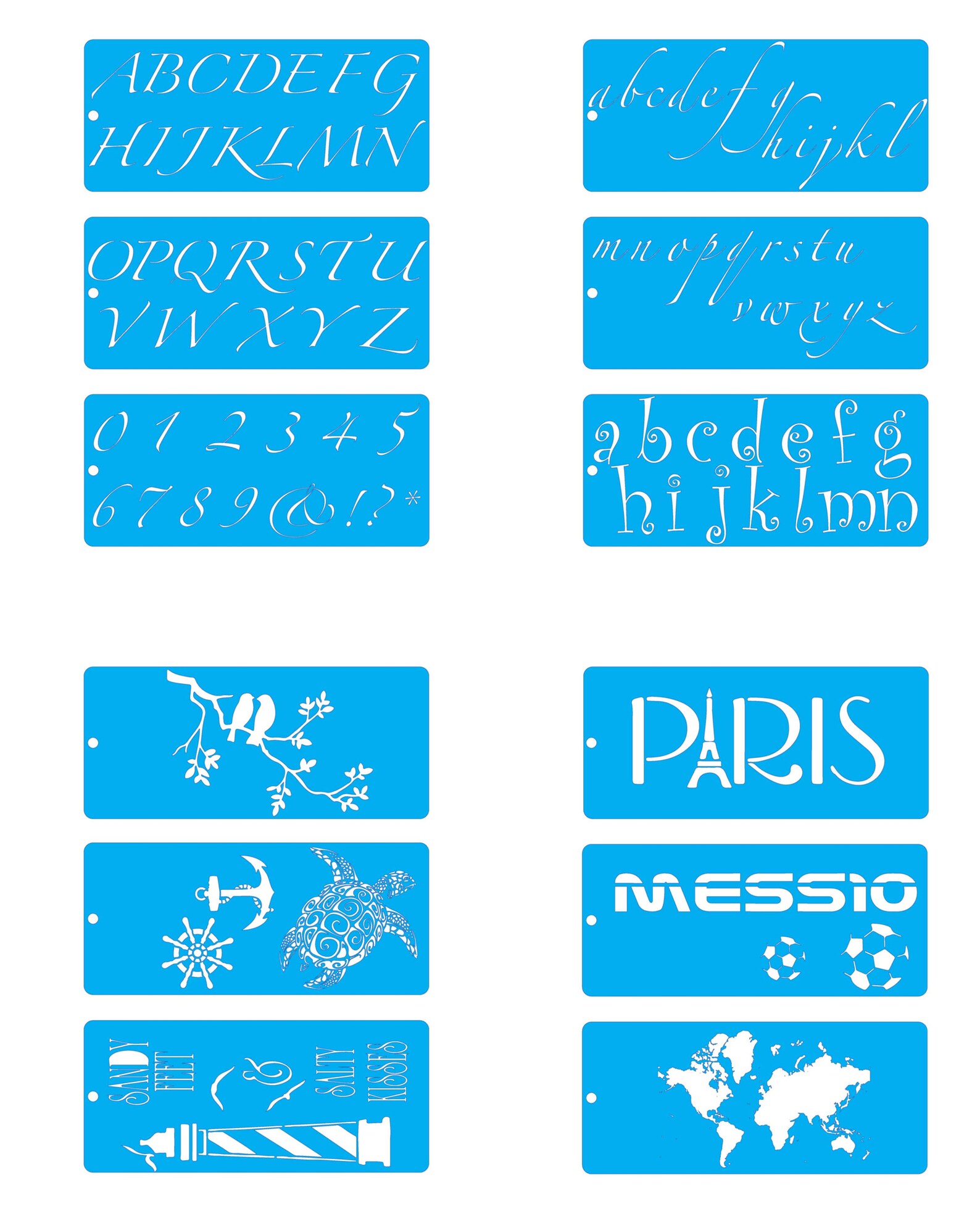 Laser Cut Vector File STENCIL SET Cdr Dxf Eps for Laser Cut - Etsy