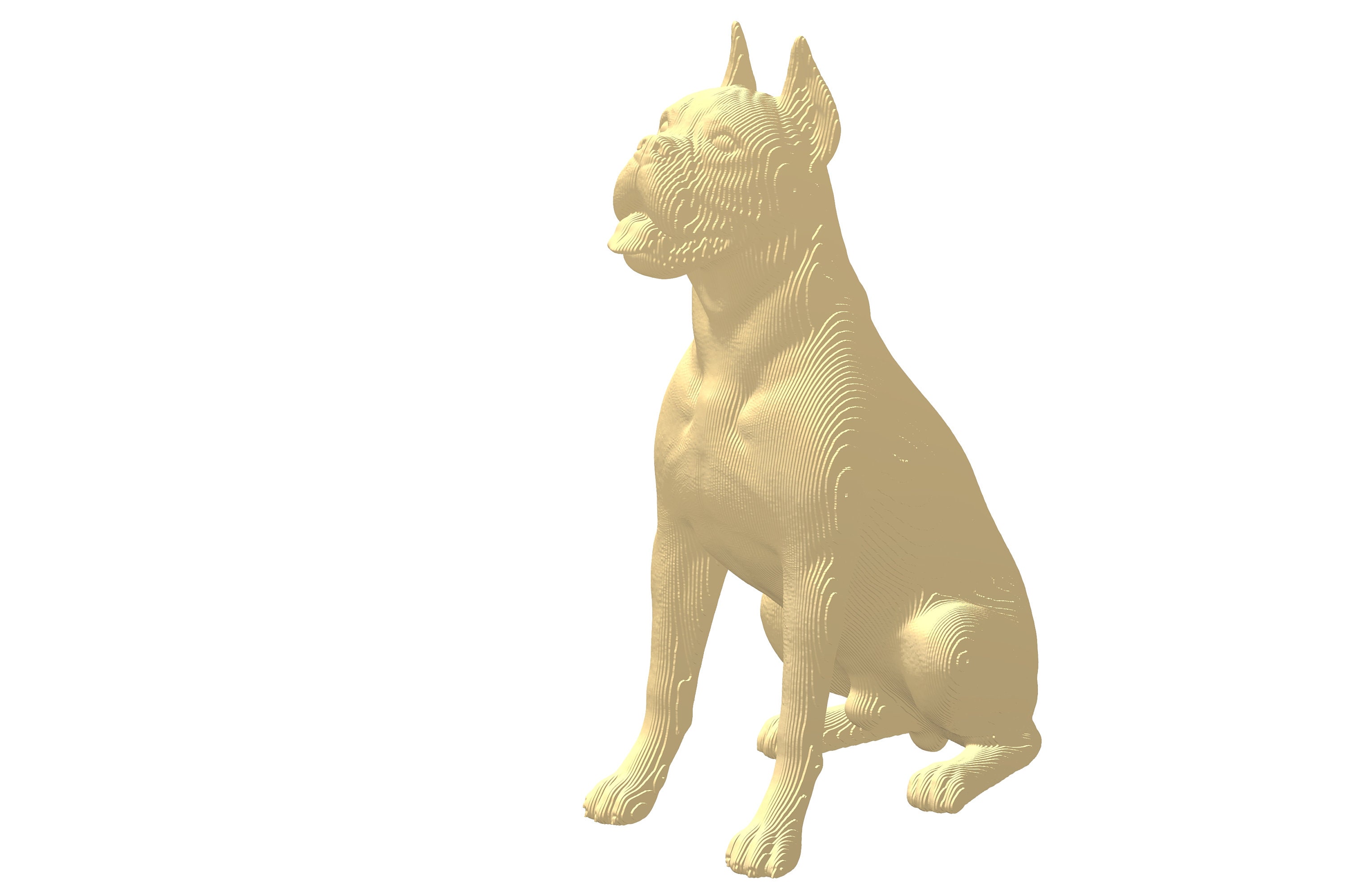 BOXER 3d Sculpture Laser Cut Vector FILE Cdr Dxf Eps for | Etsy