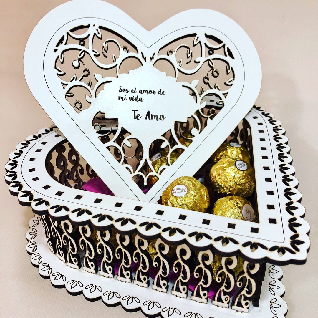 Laser Cut Heart Box, Laser Cut, Laser Cut Vector, Vector Model, Laser ...