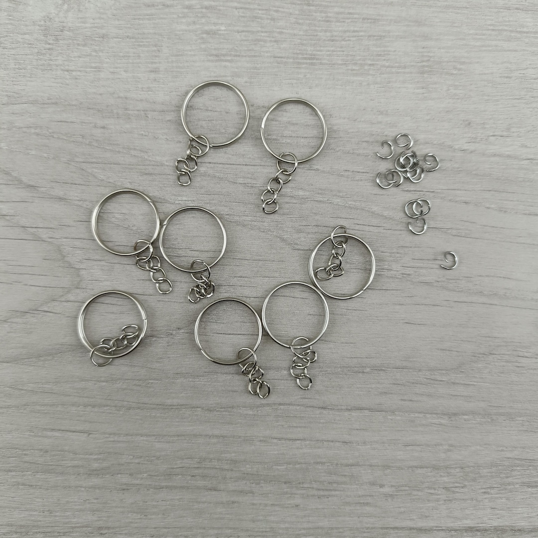 DIY Keychain Accessories Set, Key Rings, Chains, and Jump Rings for ...