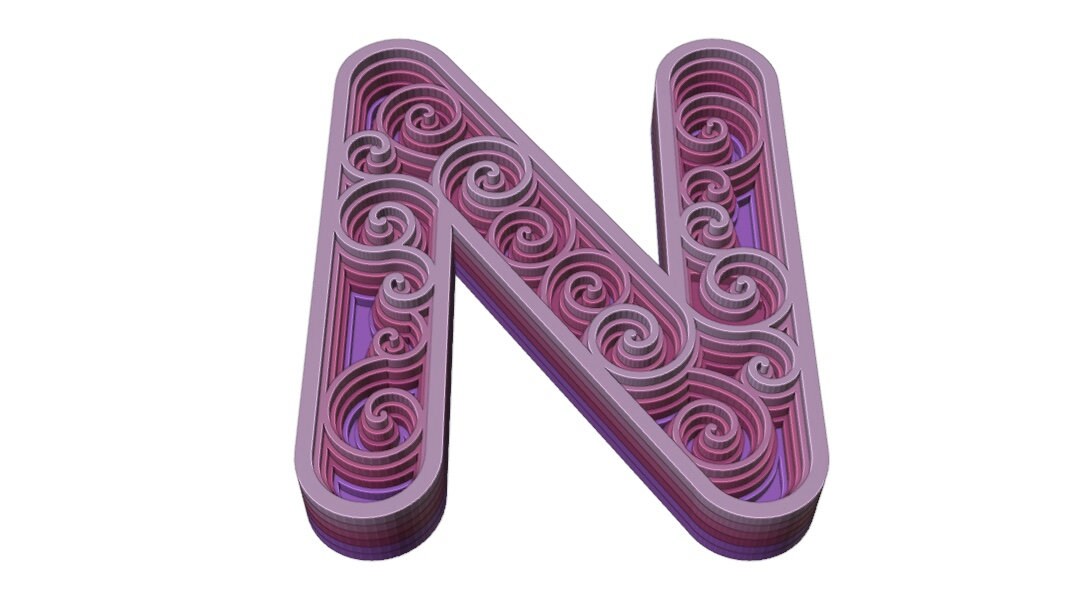 Layered Letter Layered Letter Svg Layered Floral Alphabet - Etsy