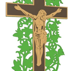 Layered EASTER Crucifix Cross Laser Cut, Laser Cut Patterns, Laser Cut ...