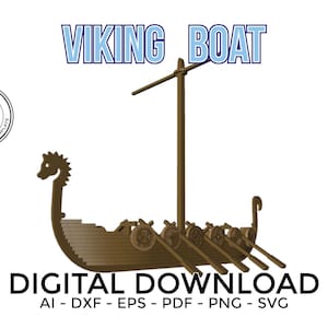 Viking Boat Laser Cut Model - Wooden Viking Boat DIY Kit - Historical ...