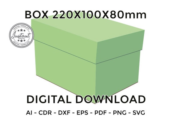 Box With Lid Template Rectangular Box With Lid Gift Box With - Etsy