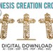 EASTER Genesis Cross, Cruz Genesis Creacion Laser Cut, Laser Cut ...