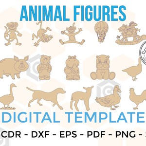 TIERE für LASERCUT geschnitten Dateien Clipart Silhouette Dxf Eps Png ...