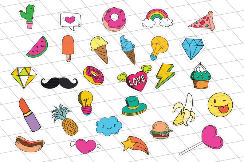 Girls Pack SVG Stickers PNG Graphics Sticker SVG Skull | Etsy