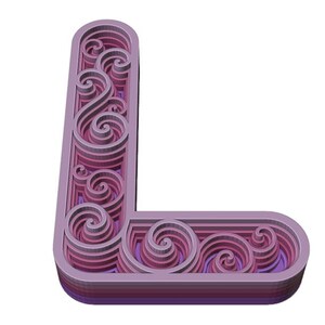 Layered Alphabet Layered Letters Svg Layered Floral Alphabet SVG DXF ...