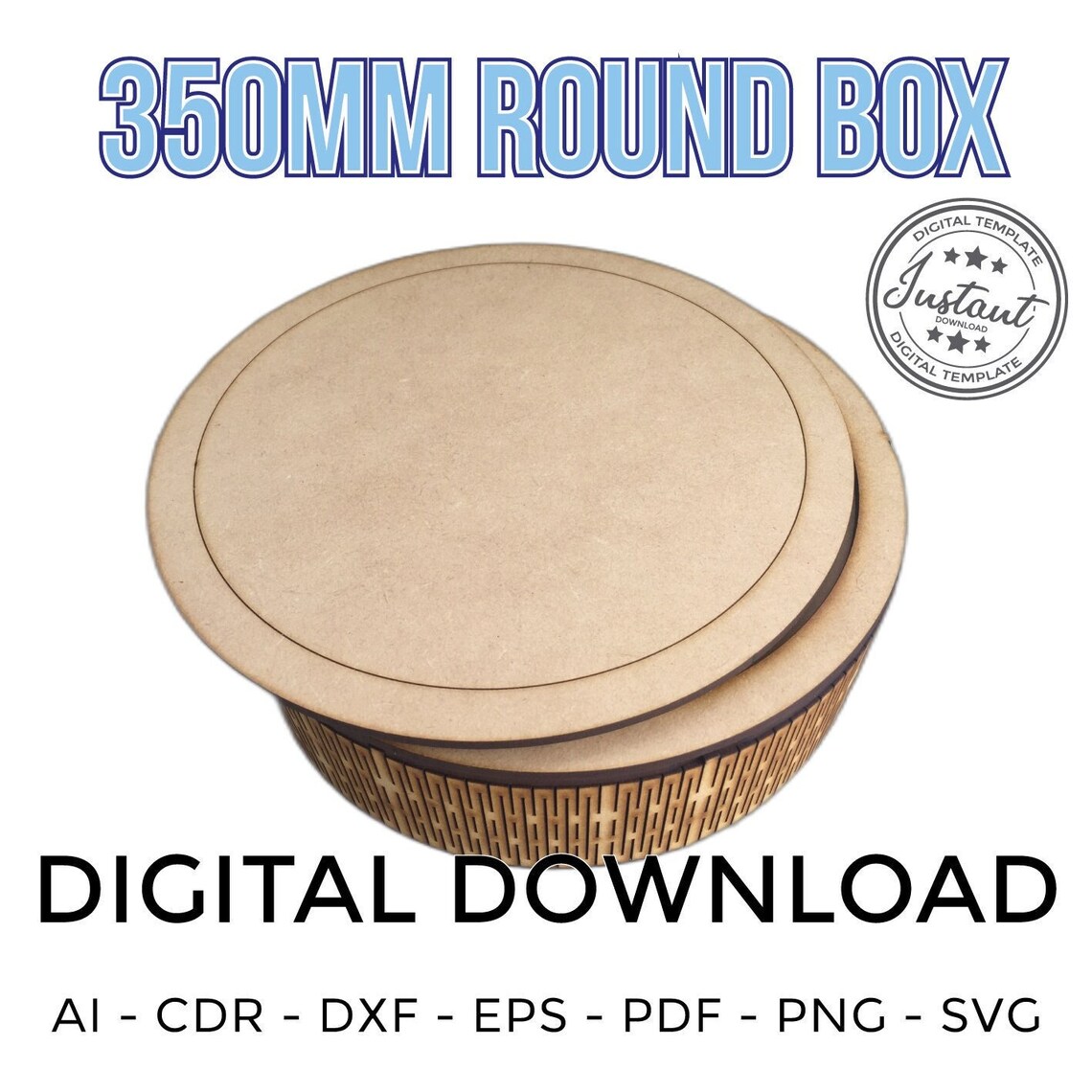Laser Cut Vektor DATEI cdr dxf eps für laser cut oder cnc Fräser ROUND ...