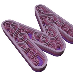 Layered Alphabet - Layered Letters Svg - Layered Floral Alphabet SVG ...