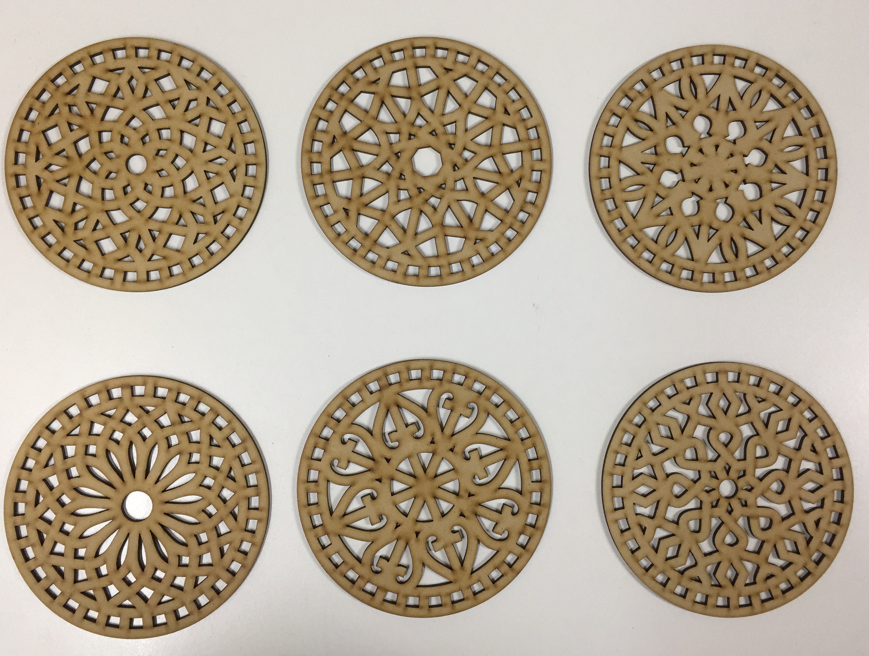 6 Mandala Designs for LASER CUT Vector FILE Cdr Dxf Eps for Laser Cut ...