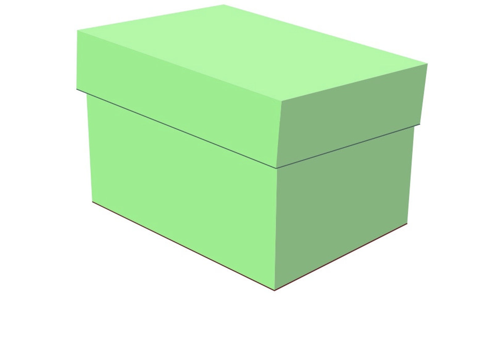 Box With Lid Template Rectangular Box With Lid Gift Box With - Etsy