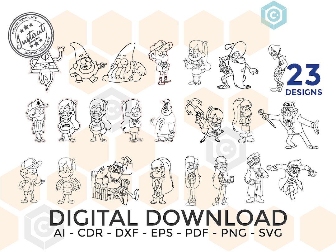 Cartoon Laser Cut Vector Files, for Laser Cutting and Crafting - Etsy