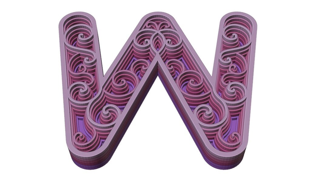 Layered Letter Layered Letter Svg Layered Floral Alphabet - Etsy