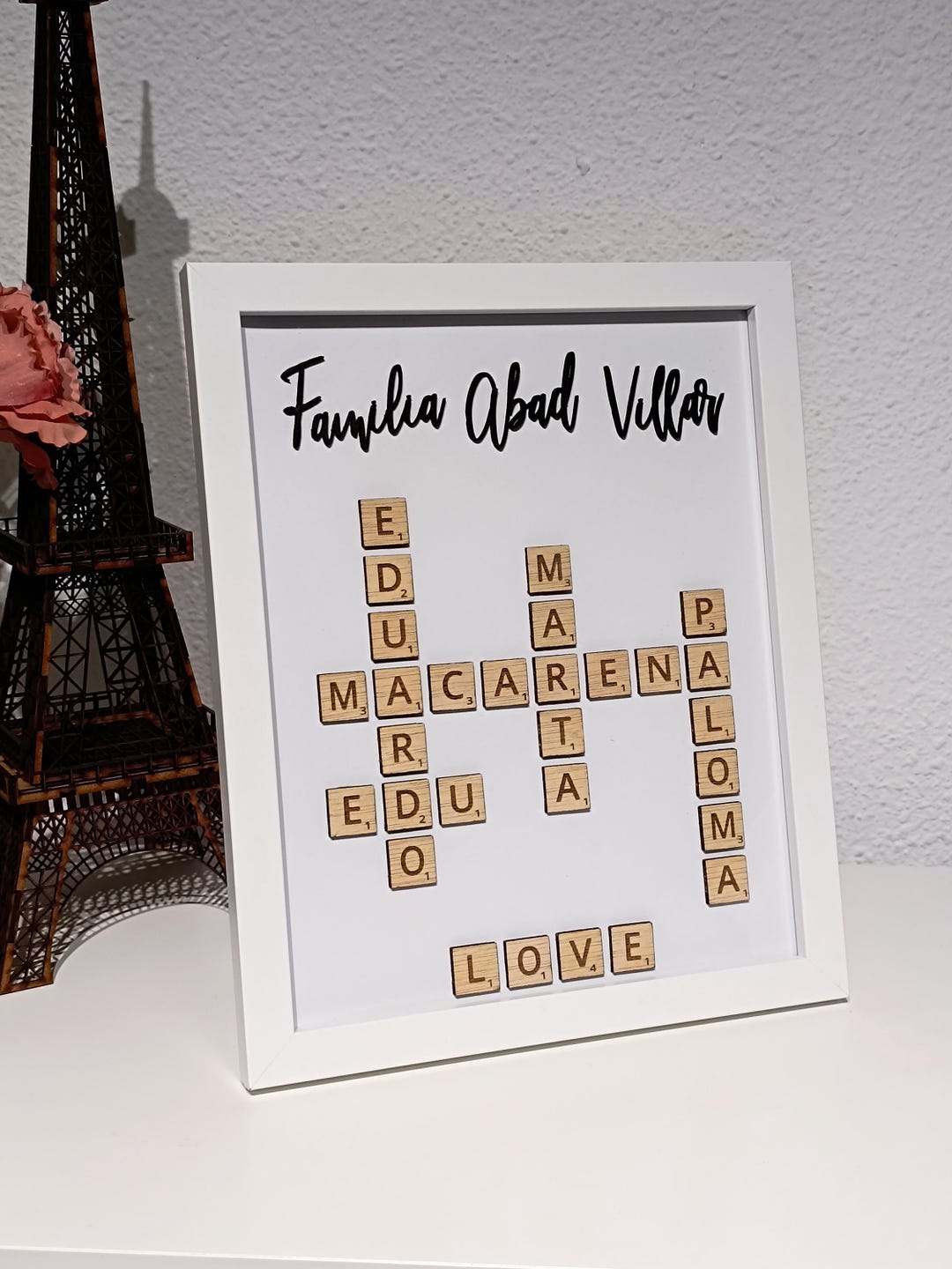 Personalized Scrabble Frame With Names – Perfect for Home Decor ...