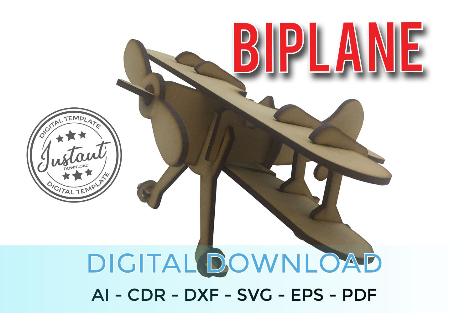 Laser Cut Plane Biplane Ideal for Home Decor Laser Cut - Etsy