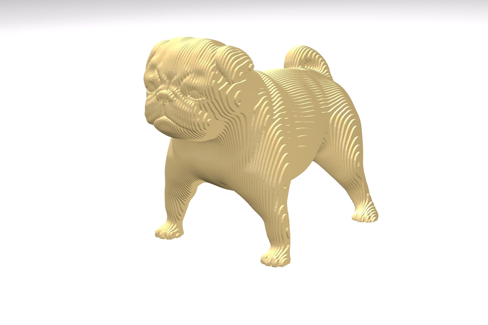 Bulldog 3d Sculpture Laser Cut Vector FILE Cdr Dxf Eps for Plasma Cut ...