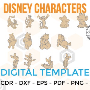CHARACTERS for LASERCUT Cut Files Clipart Silhouette Dxf Eps Png Vector ...