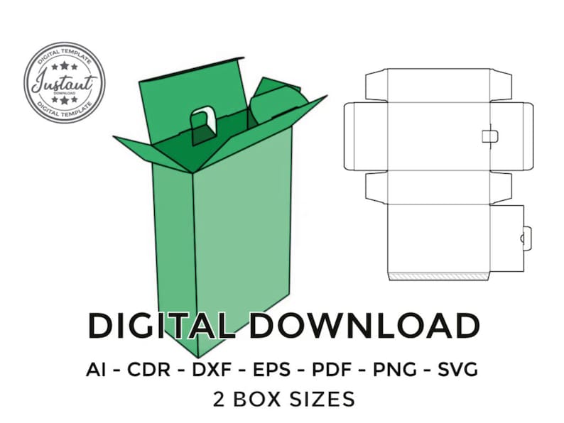 Box Template Tuck Flap Box Rectangular Box With Tuck Flap - Etsy